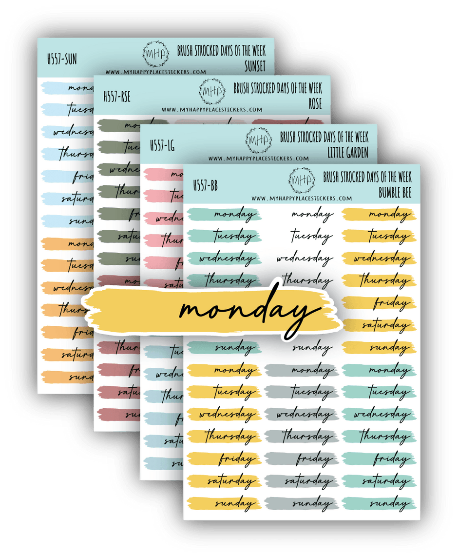 Days of the Week – My Happy Place Stickers